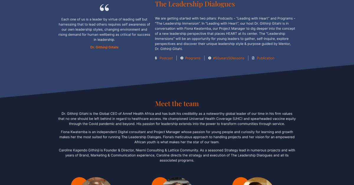 The Leadership Dialogues | Minty Lime