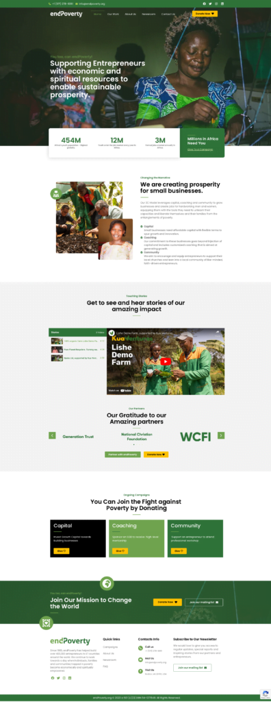 EndPoverty | Minty Lime